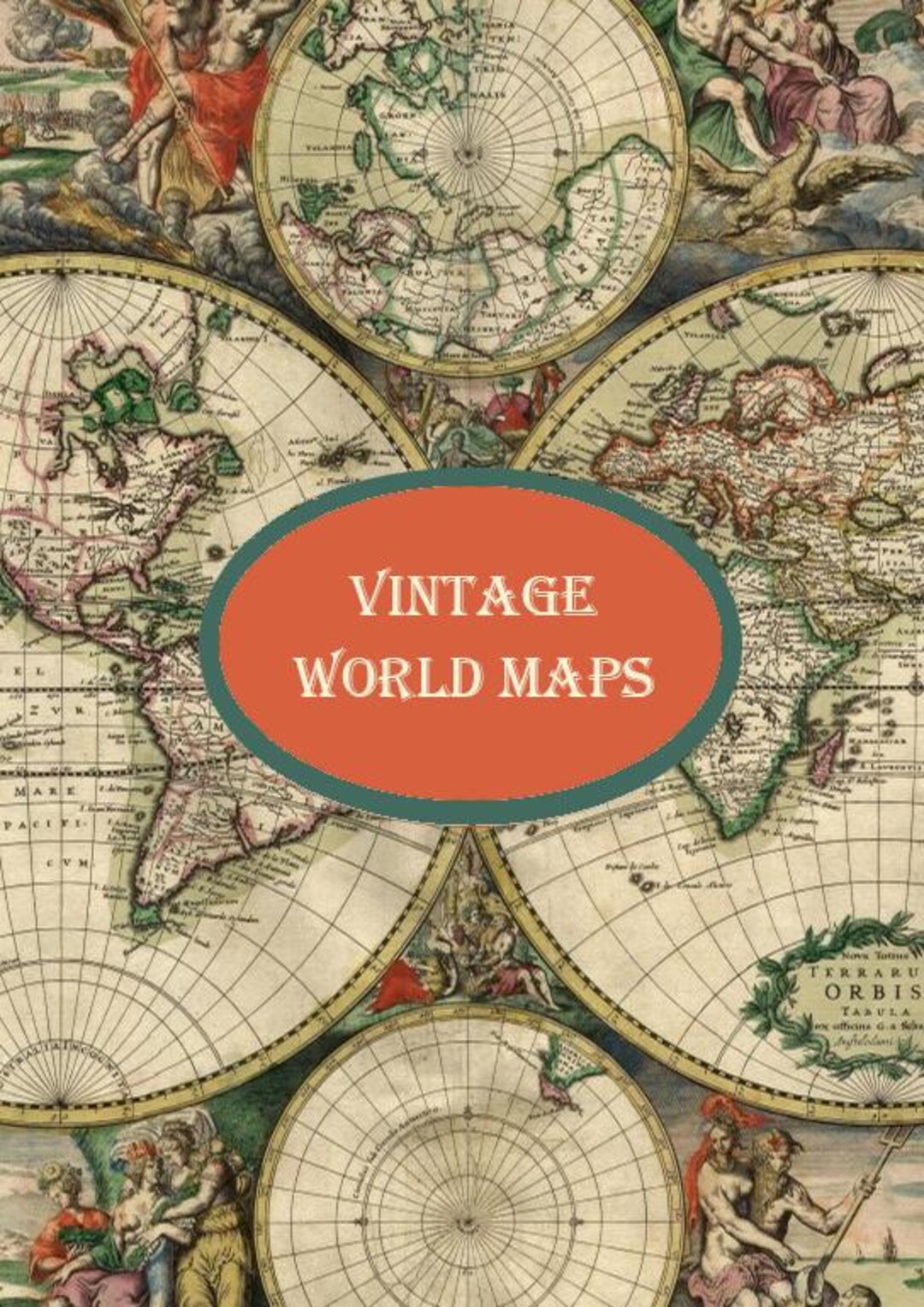 Old Vintage World Maps, Digital Prints of World Maps - Etsy