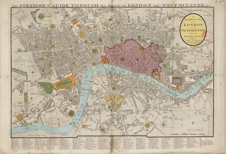 5 Old London Maps, Antique London England Art Maps, Vintage London Maps ...
