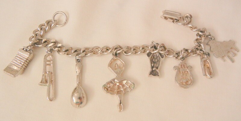 Awesome Vintage Musical Instruments Charm Bracelet - Etsy