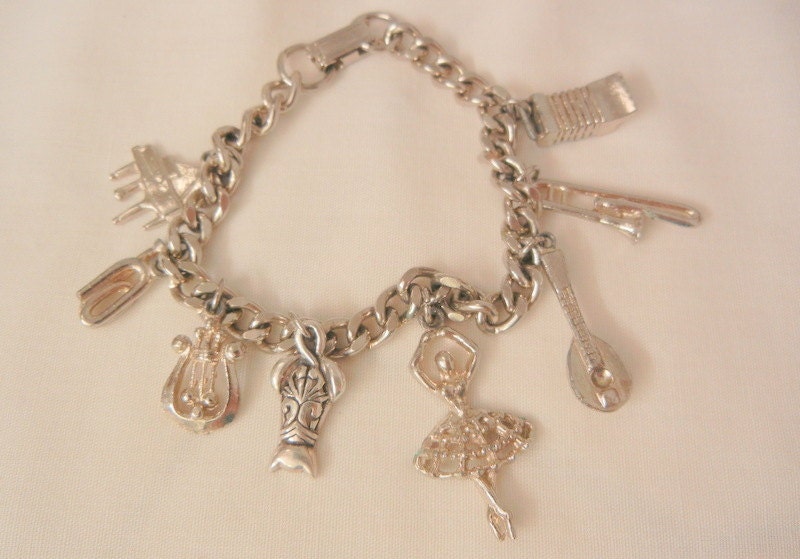 Awesome Vintage Musical Instruments Charm Bracelet - Etsy