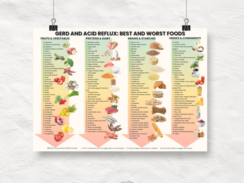 GERD & Acid Reflux Food List – Gut Health Guide (digital Download) - Etsy