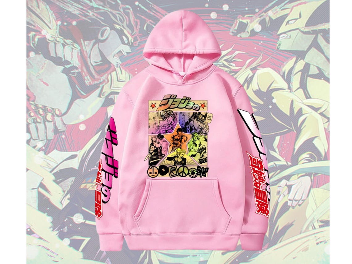 Jojo's Bizarre Adventure Hoodie, Graphic Japanese Anime Streetwear ...