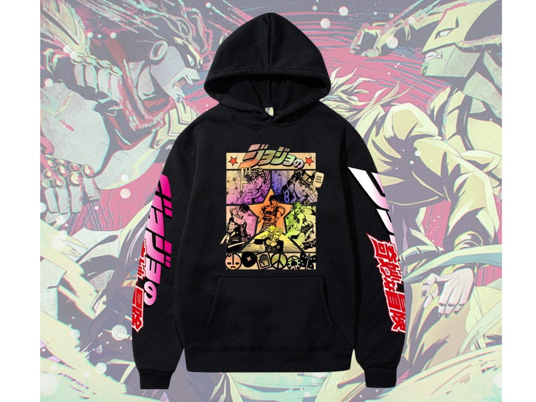 Jojo's Bizarre Adventure Hoodie, Graphic Japanese Anime Streetwear ...