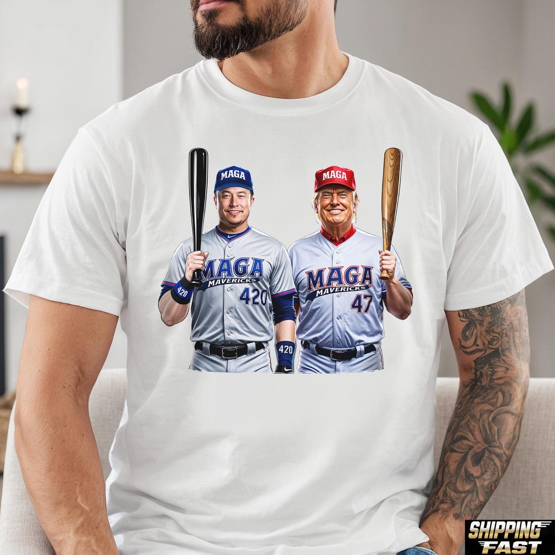 Elon Musk and Donald Trump as Baseball Players Representing the ...