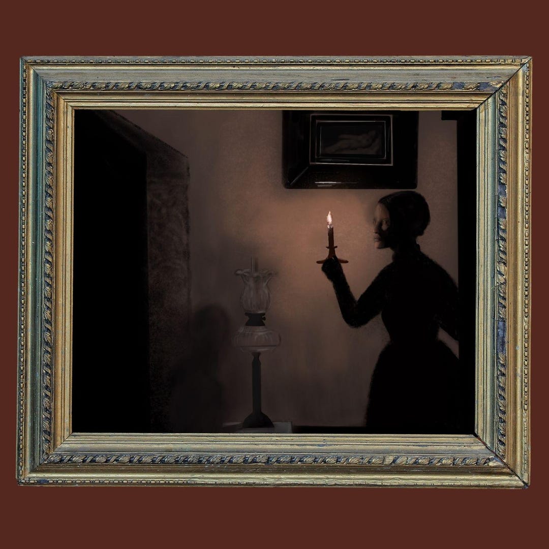 Jane Eyre Wanders Around Thornfield Hall, Original Digital Artwork ...