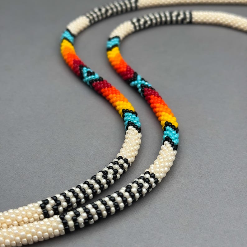 Beaded Lanyard: Native American Inspired ID Badge Holder, Eyeglass ...