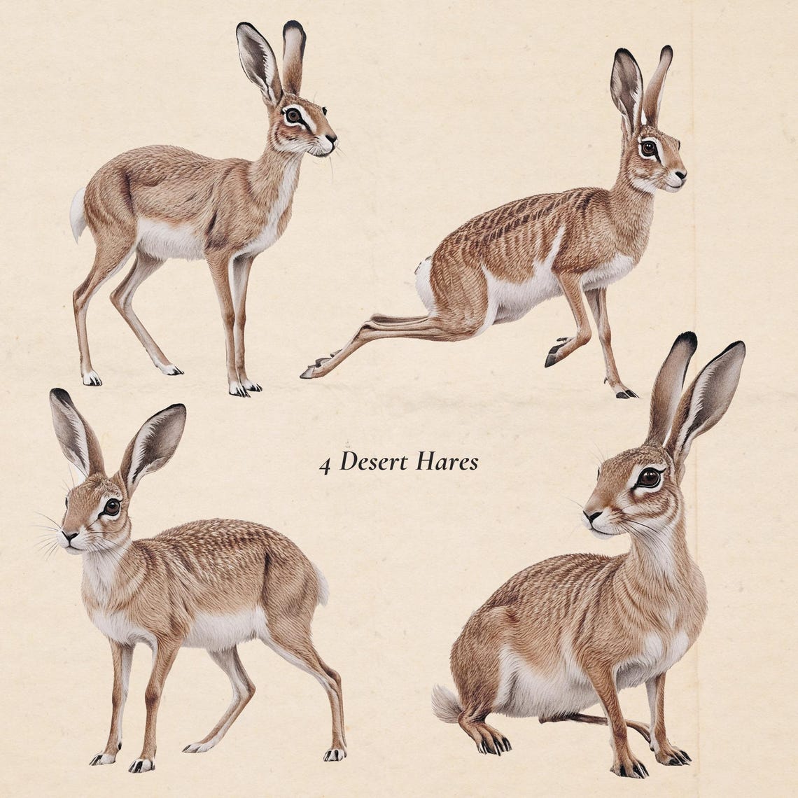 Vintage Desert Animals Clip Art: 36 PNG Elements (commercial Use) - Etsy