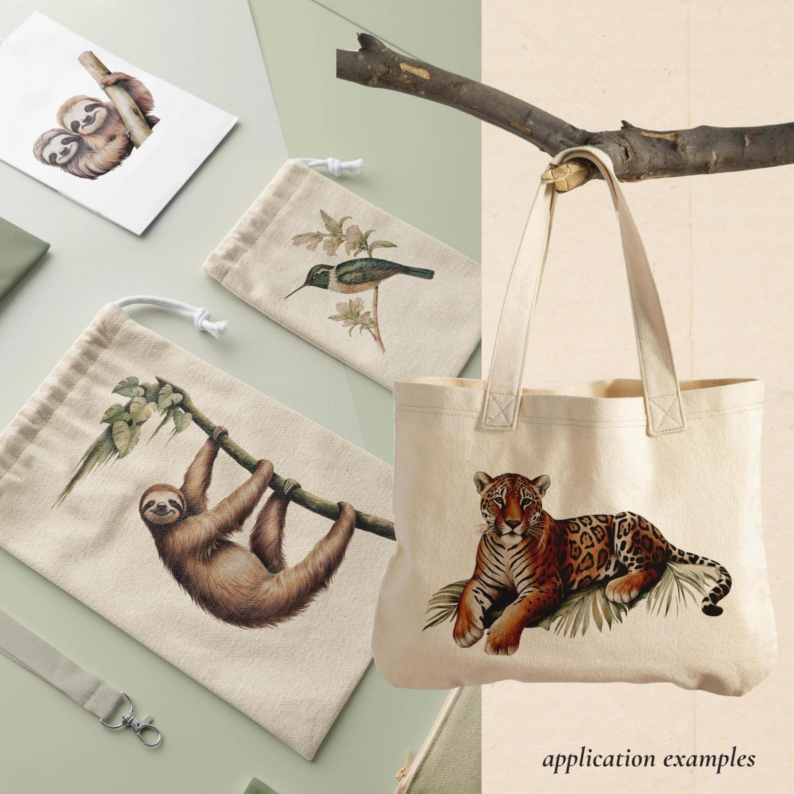 Rainforest Animals Clip Art Set – Jungle, Jaguars, Sloths, Monkeys ...