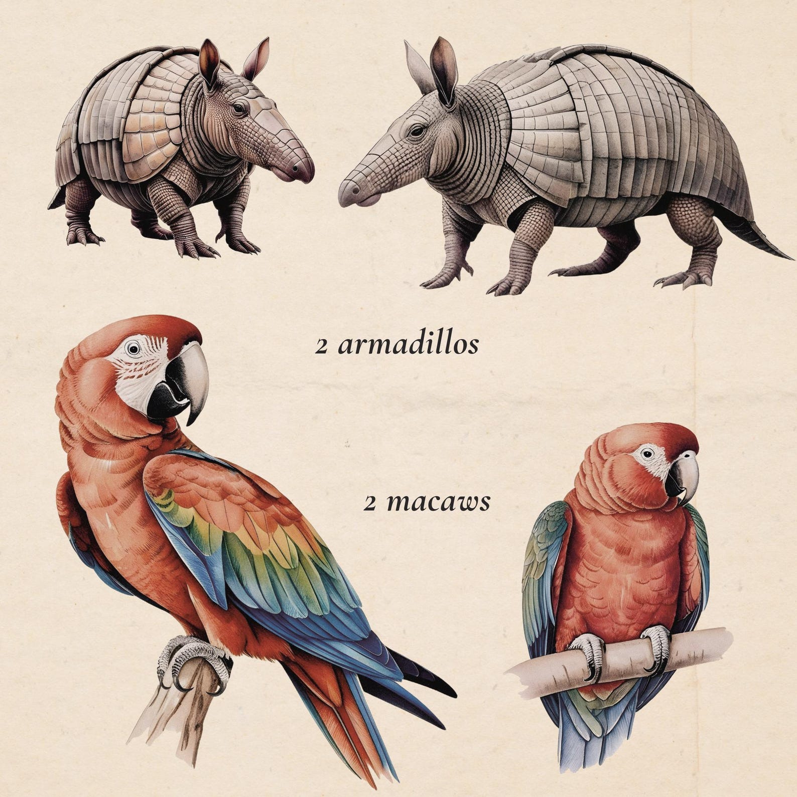 Rainforest Animals Clip Art Set – Jungle, Jaguars, Sloths, Monkeys ...