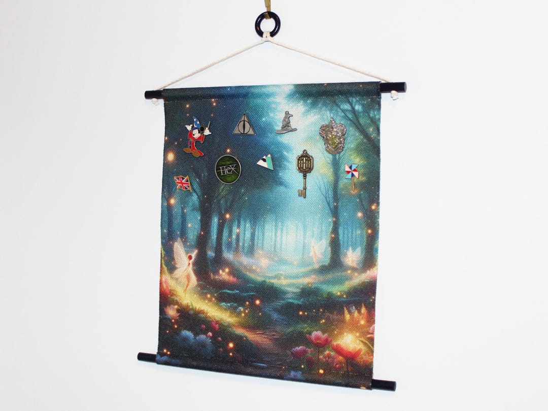 Fantasy Fairy Forest Pin Display - Whimsical Woodland Wall Hanging ...