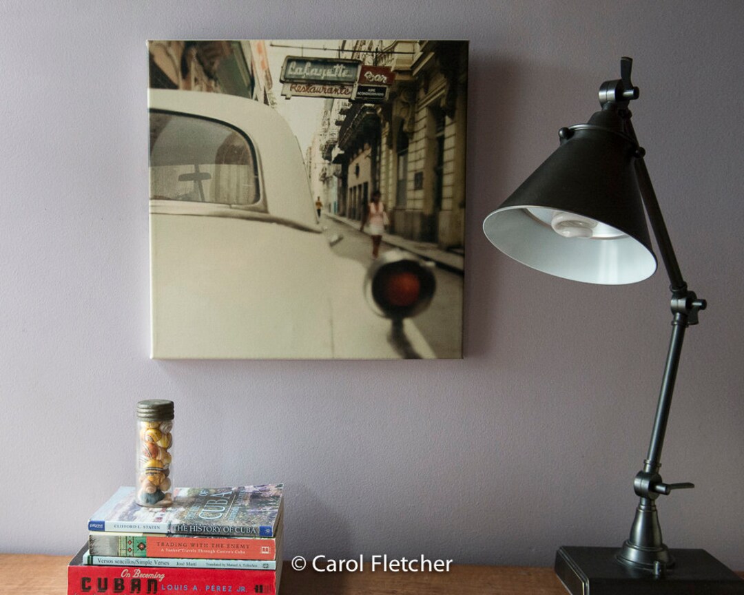 Red Tail Light CANVAS - Old Havana, Cuba Photography - Streets of Cuba ...