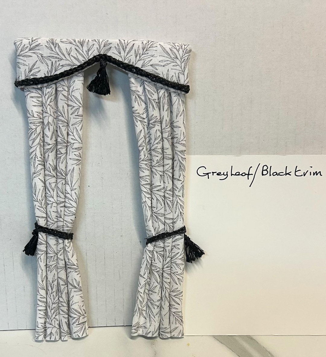 Grey Dollhouse Curtains 1.12 Scale - Etsy