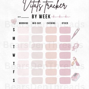 Medical Symptom Tracker Printables, Medical Printable, Medical Symptom ...