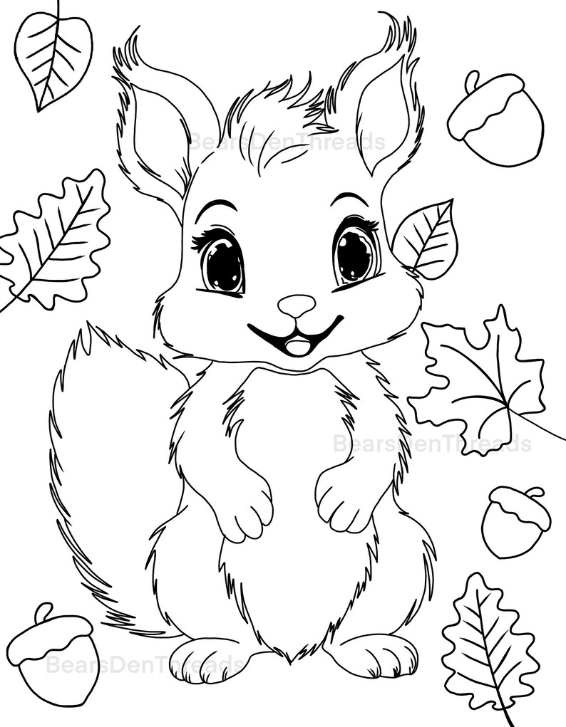 Animal Coloring Book Pages: Kids Activity Prints (digital Prints) - Etsy