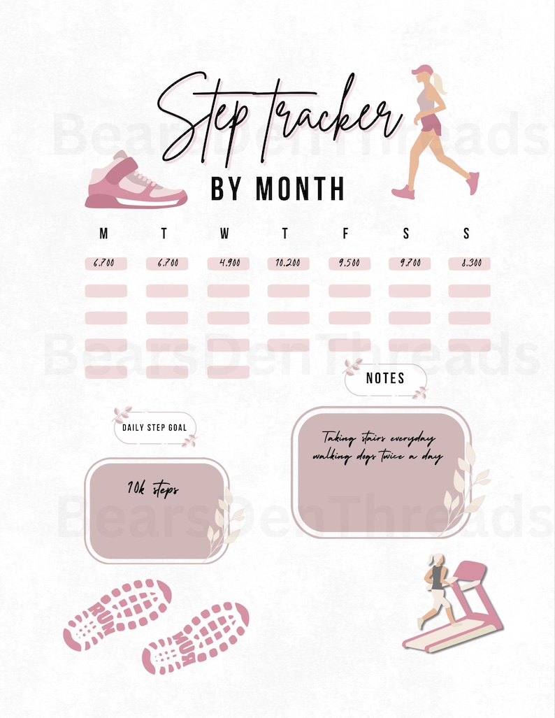 Weightloss Fitness Tracker Printables , Calorie Tracker , Calorie ...