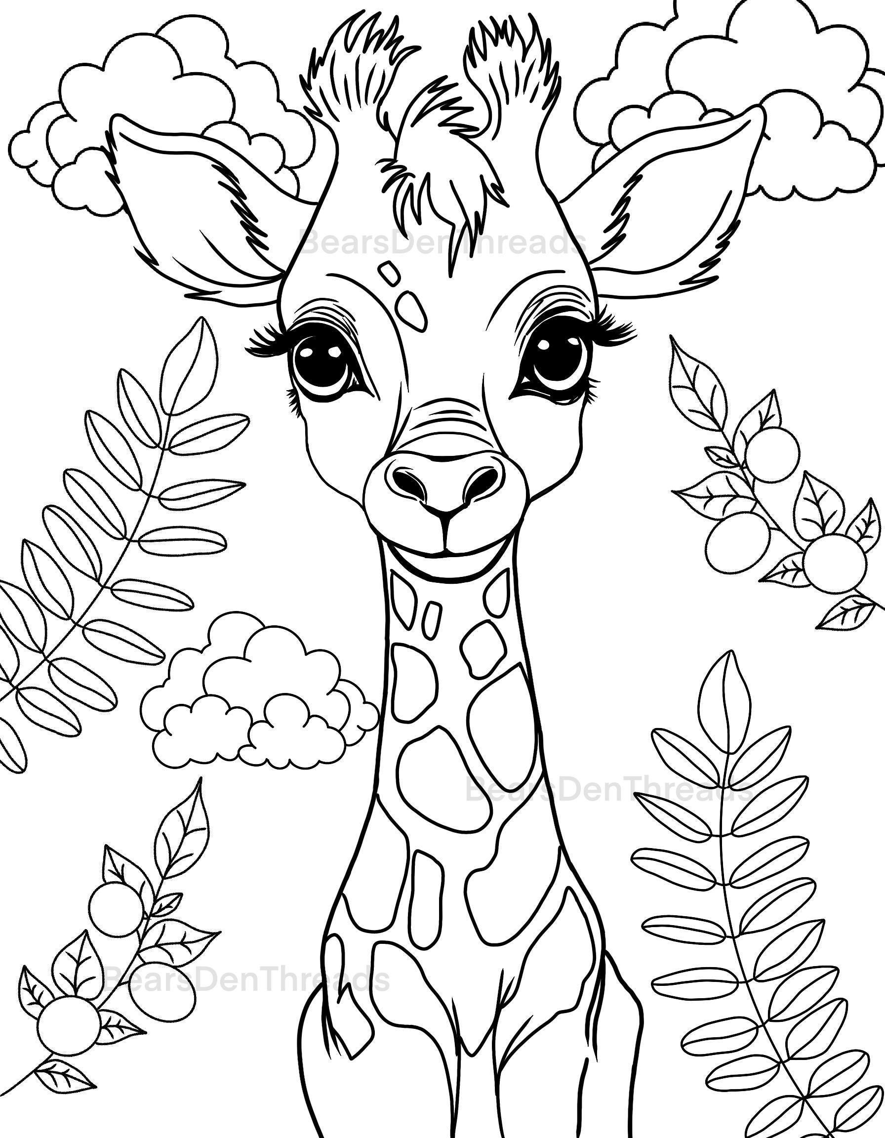 Animal Coloring Book Pages: Kids Activity Prints (digital Prints) - Etsy