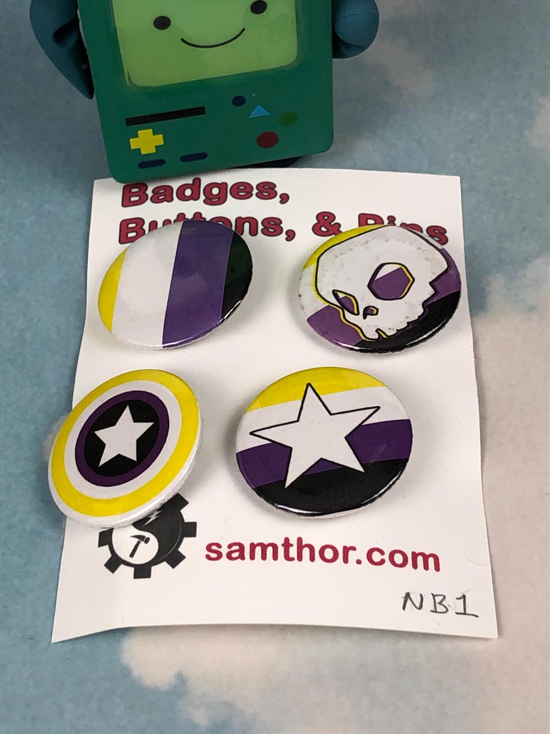 Non Binary Pin Set - Etsy