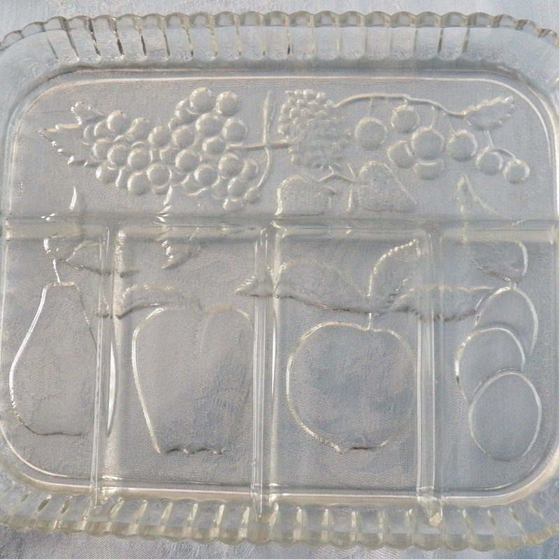 Glass Relish Tray - Etsy