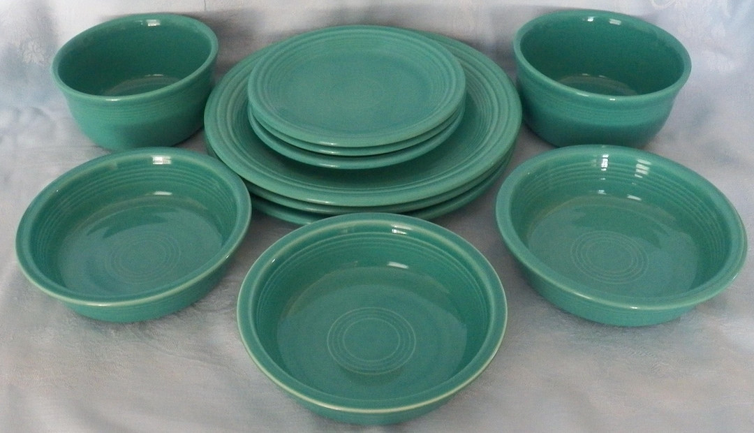 Vintage Homer Laughlin Fiesta Dinnerware Turquoise CHOICE of Dinner ...
