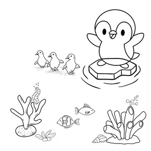 Cute and Educational Sea Animal Coloring Pages - Etsy