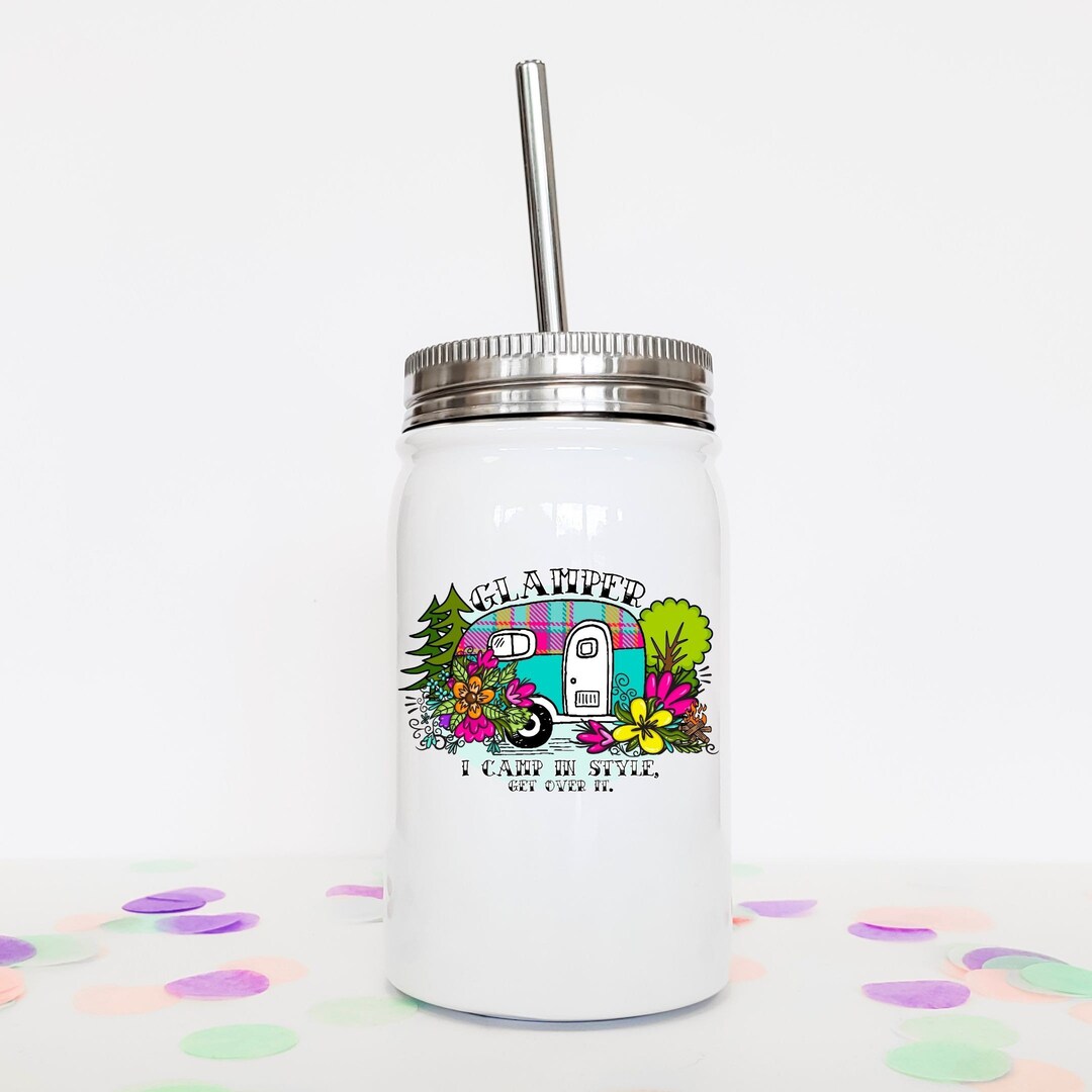 Glamper Mason Jar Tumbler for Camping Glamping Travel - Etsy