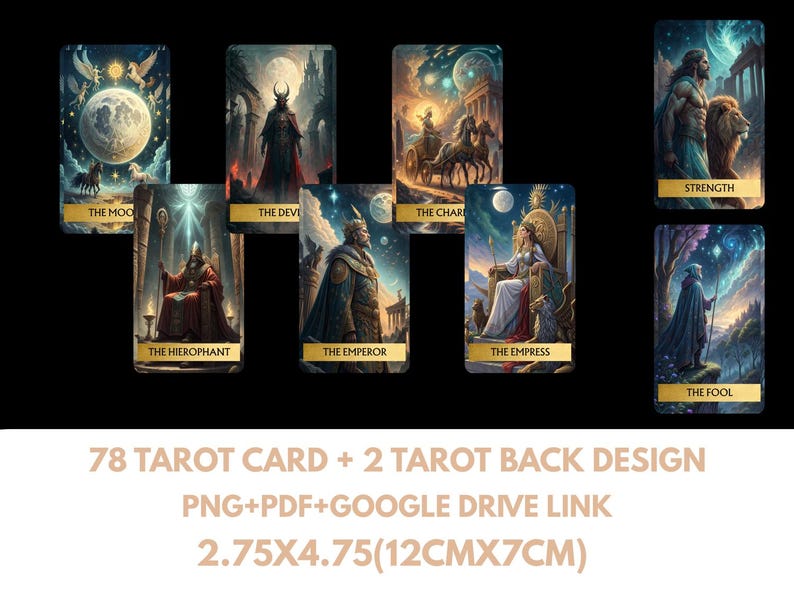 78 Tarot Deck,mythology Tarot, Printable Tarot Deck Design, Unique ...