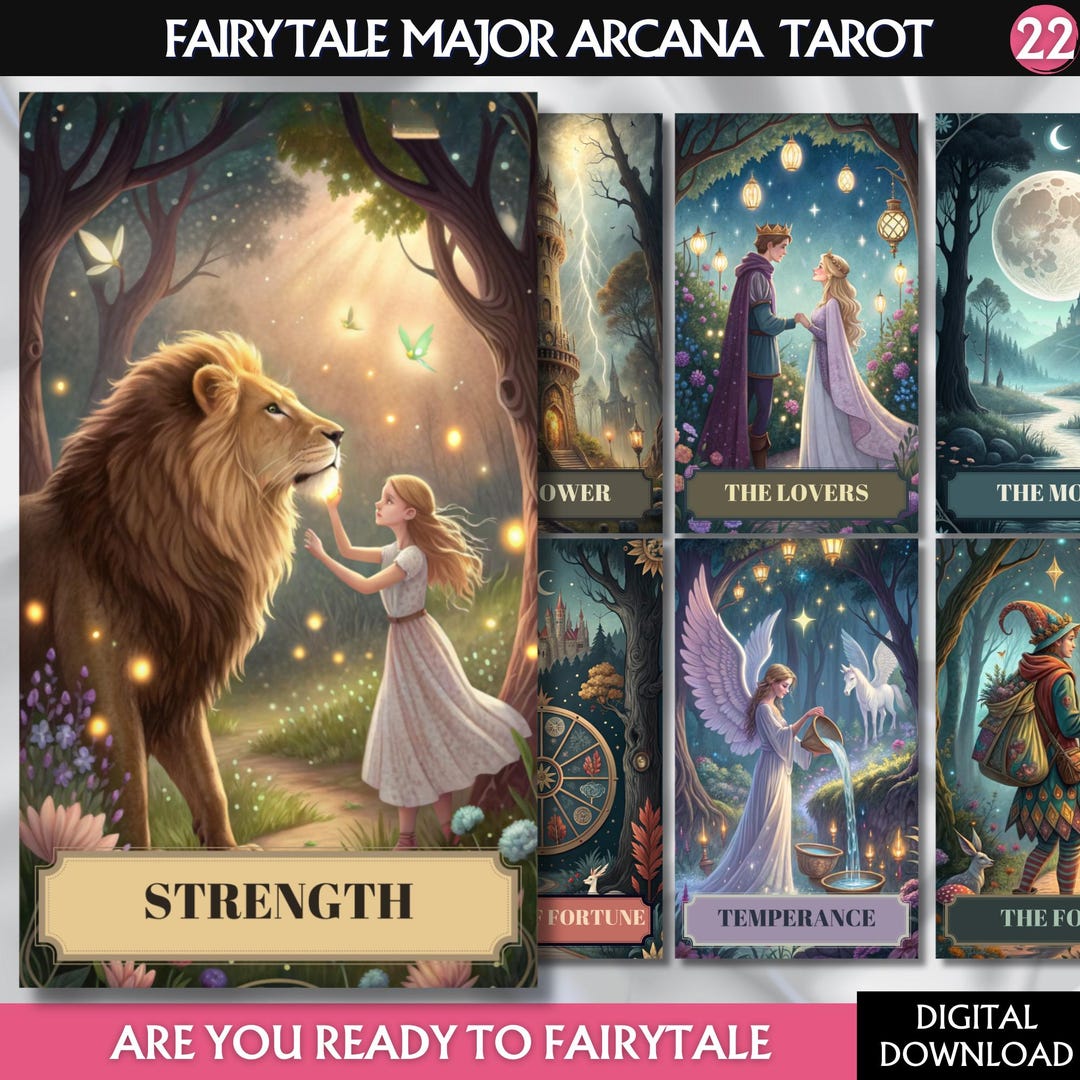 Fairy Tale Tarot Cards Deck Mystic Tarot Prints Digital Tarot Deck ...