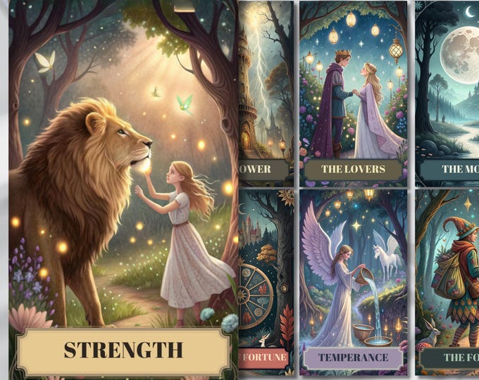 Printable Fairy Major Arcana Cards Deck Digital Tarot Cards Deck Pdf ...