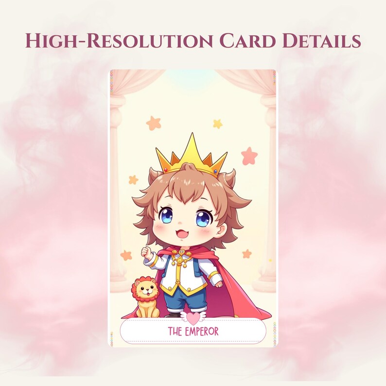 Kawaii Tarot Cards Printable: 78 Card Anime Tarot Deck, Pastel Chibi ...