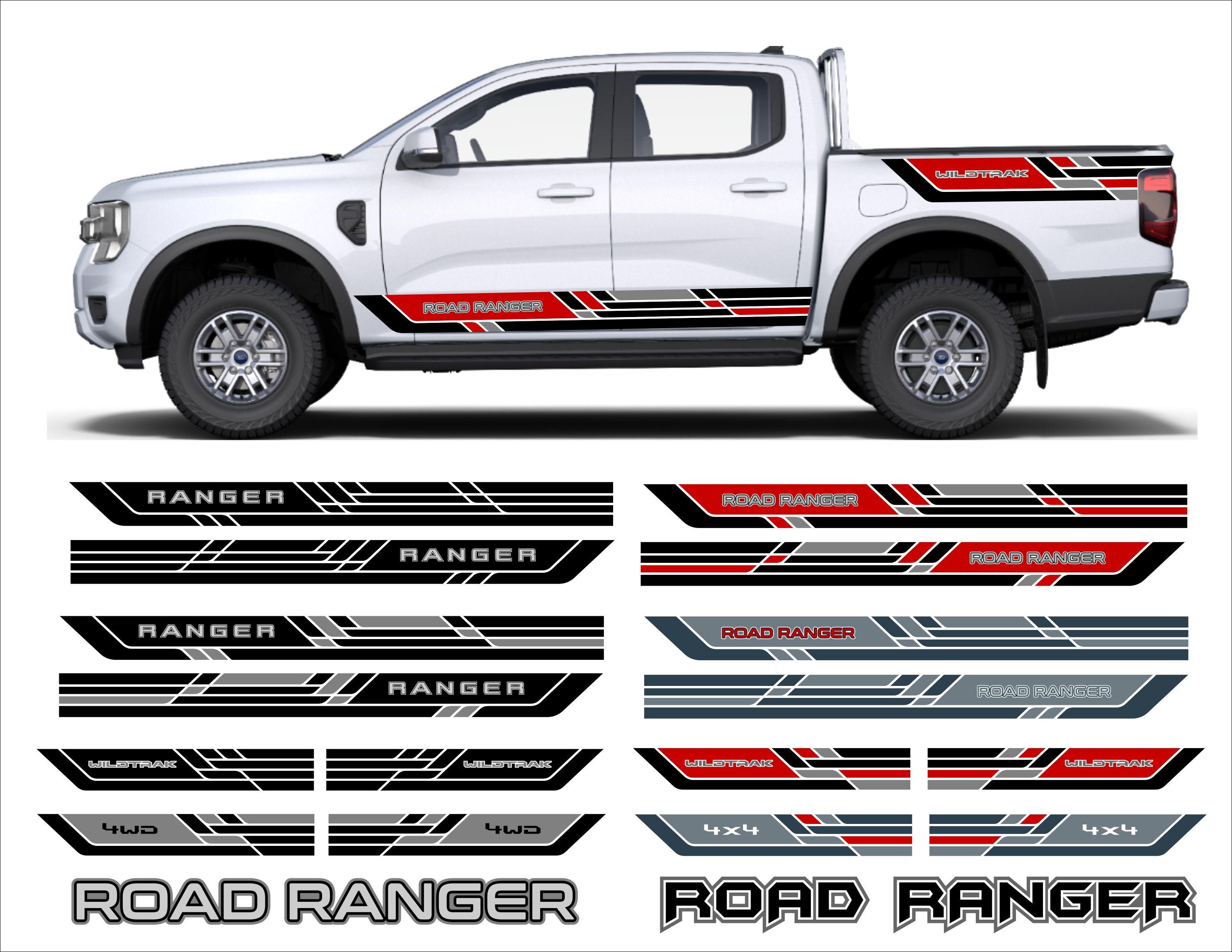 Ford Truck Ranger off Road Stripes Decals SVG Bundle. Pick up Raptor ...
