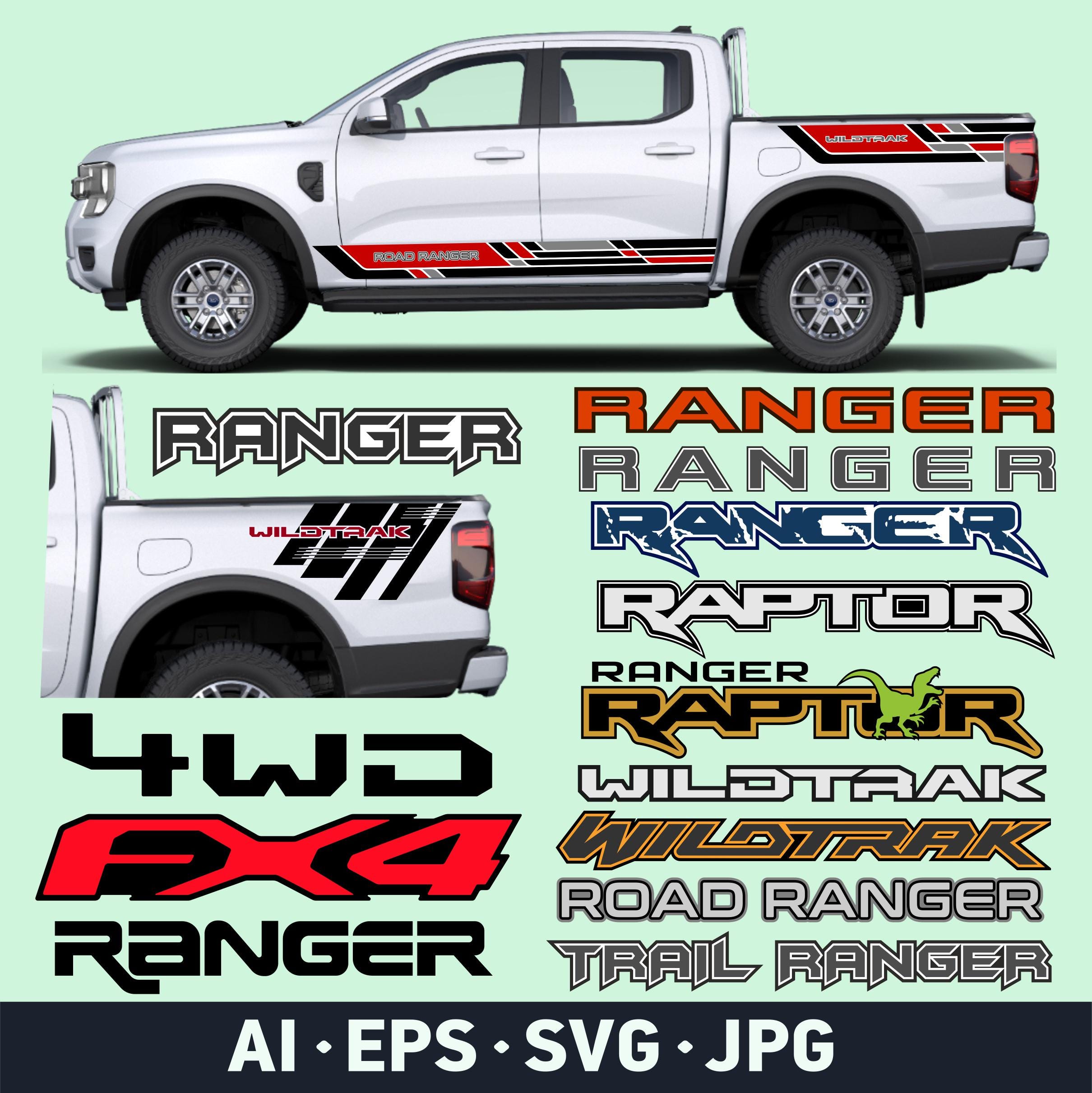 Ford Truck Ranger off Road Stripes Decals SVG Bundle. Pick up Raptor ...