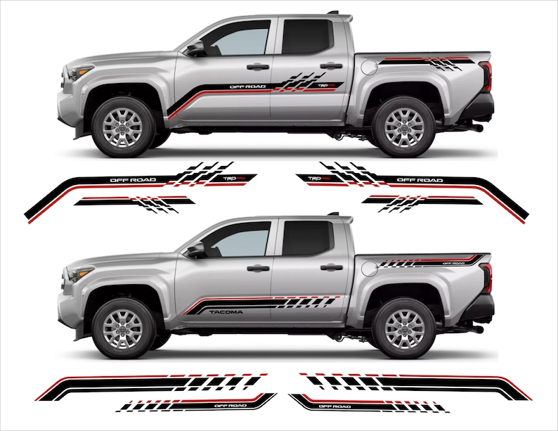 Toyota Tacoma Truck Pickup off Road Sport Stripes Decals SVG Bundle ...