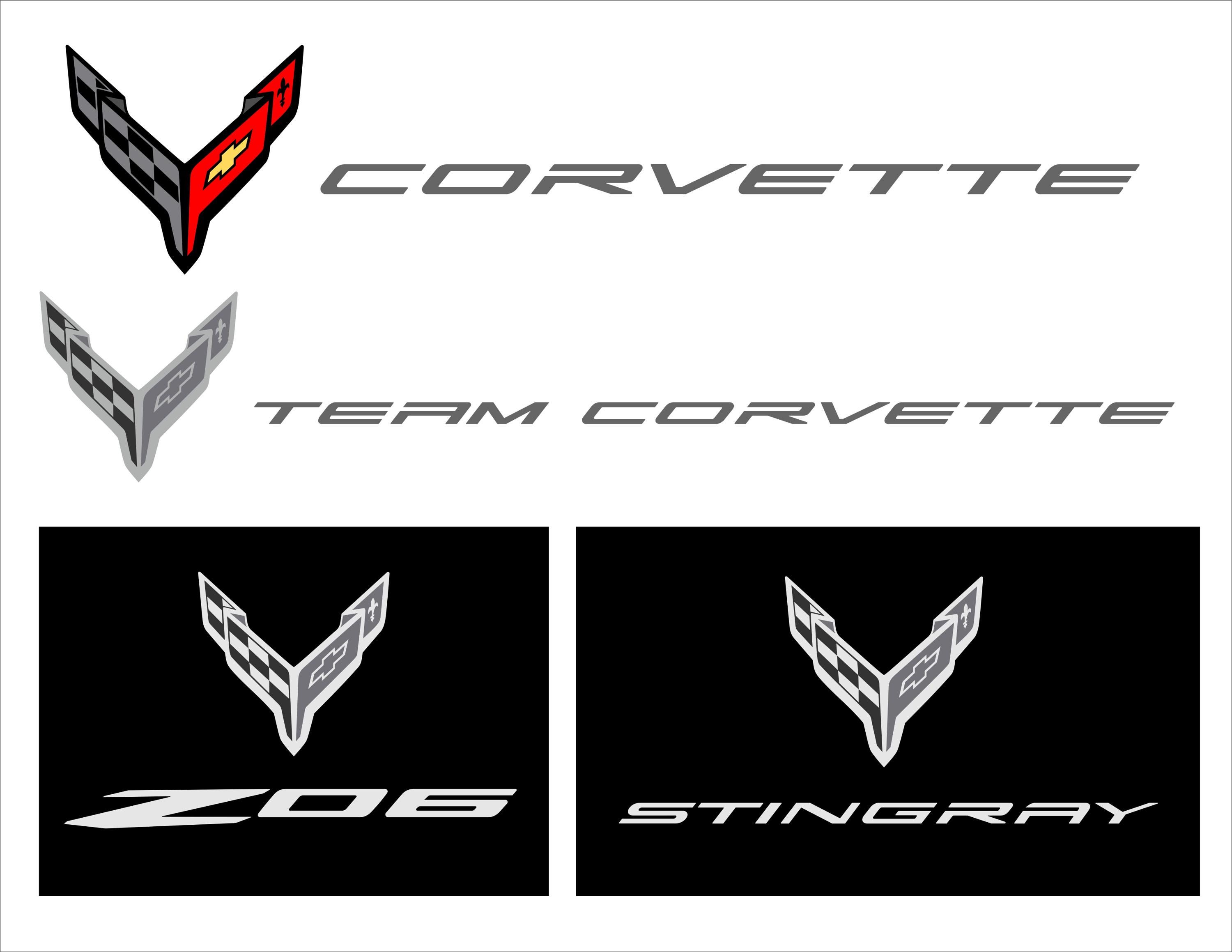 Chevrolet Corvette C8 Z06, Stingray Silhouettes SVG Bundle. Classic ...