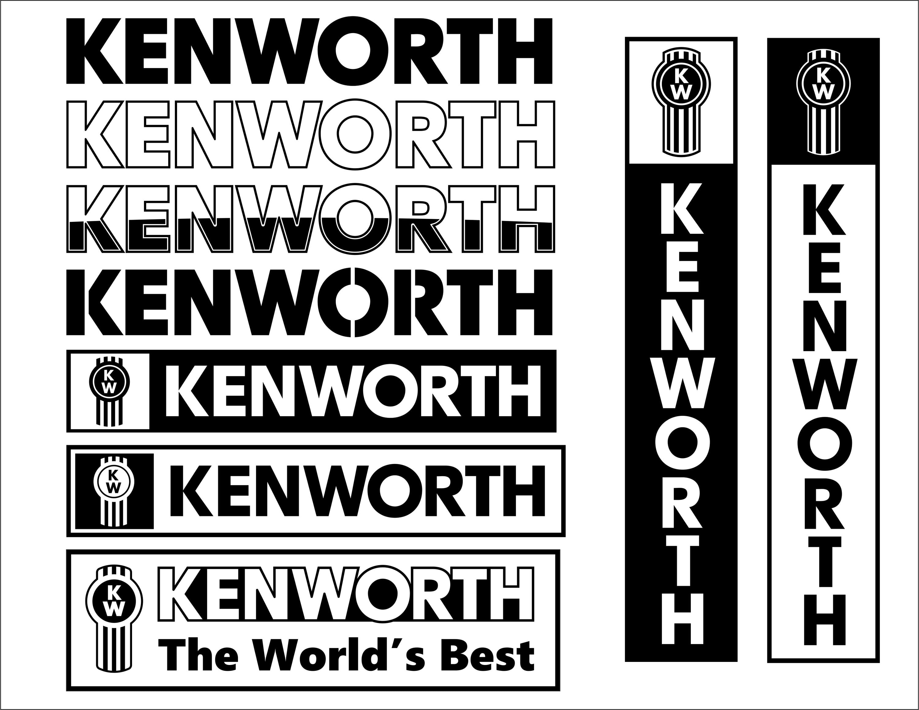 Truck Kenworth Design Elements, Badges, Stickers SVG Bundle. Retro ...