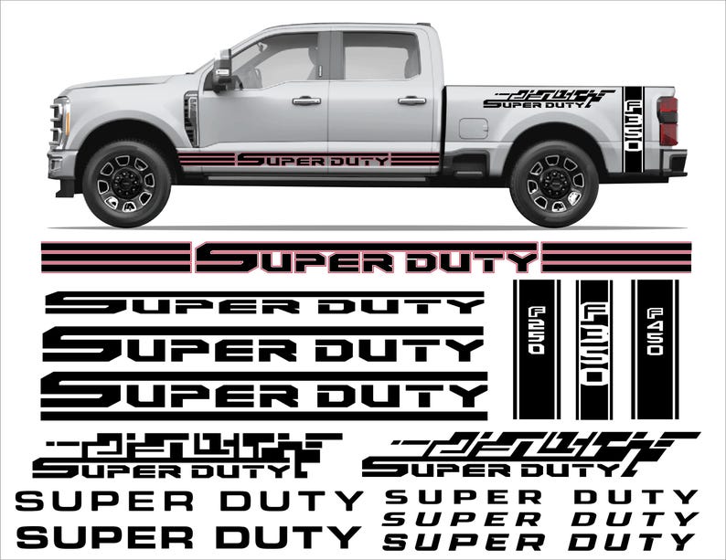 Ford Truck Super Duty Side Stripes Decal SVG Bundle. Pick up Power ...