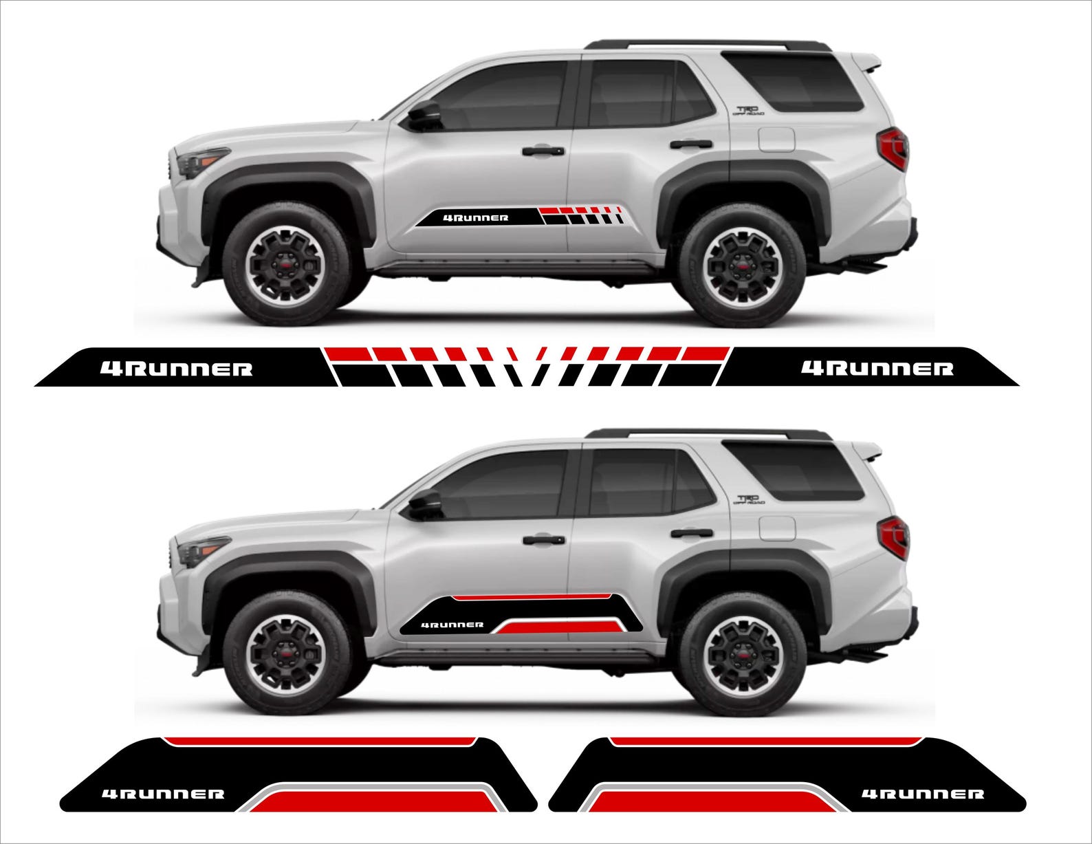 Toyota 4runner Crossover Side Door Stripe Decals SVG Bundle. off Road ...