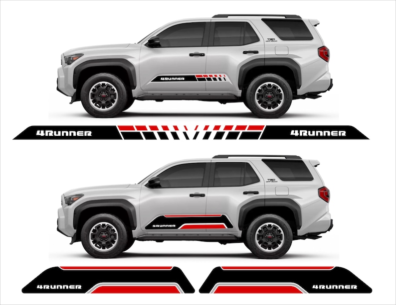 Toyota 4runner Crossover Side Door Stripe Decals SVG Bundle. off Road ...