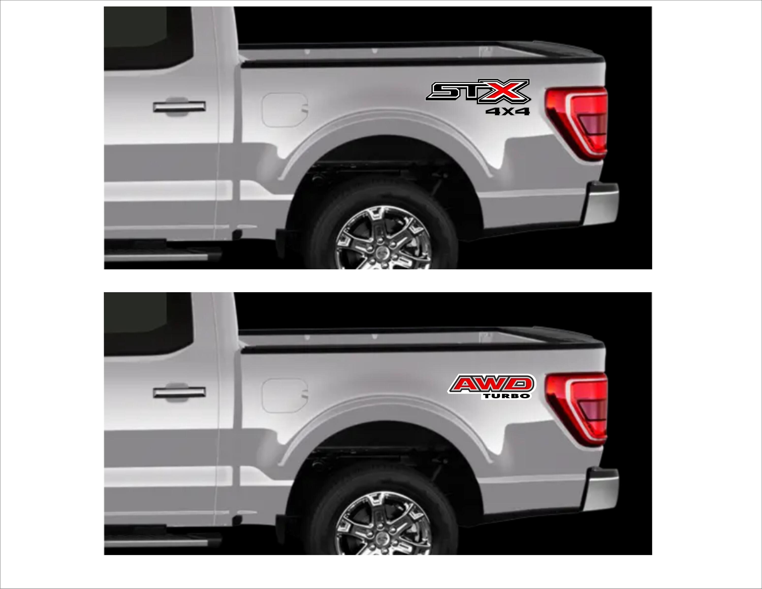 Ford Truck off Road Stx, Xlt, Sport, Awd, Fwd Bedside Badges Stickers ...