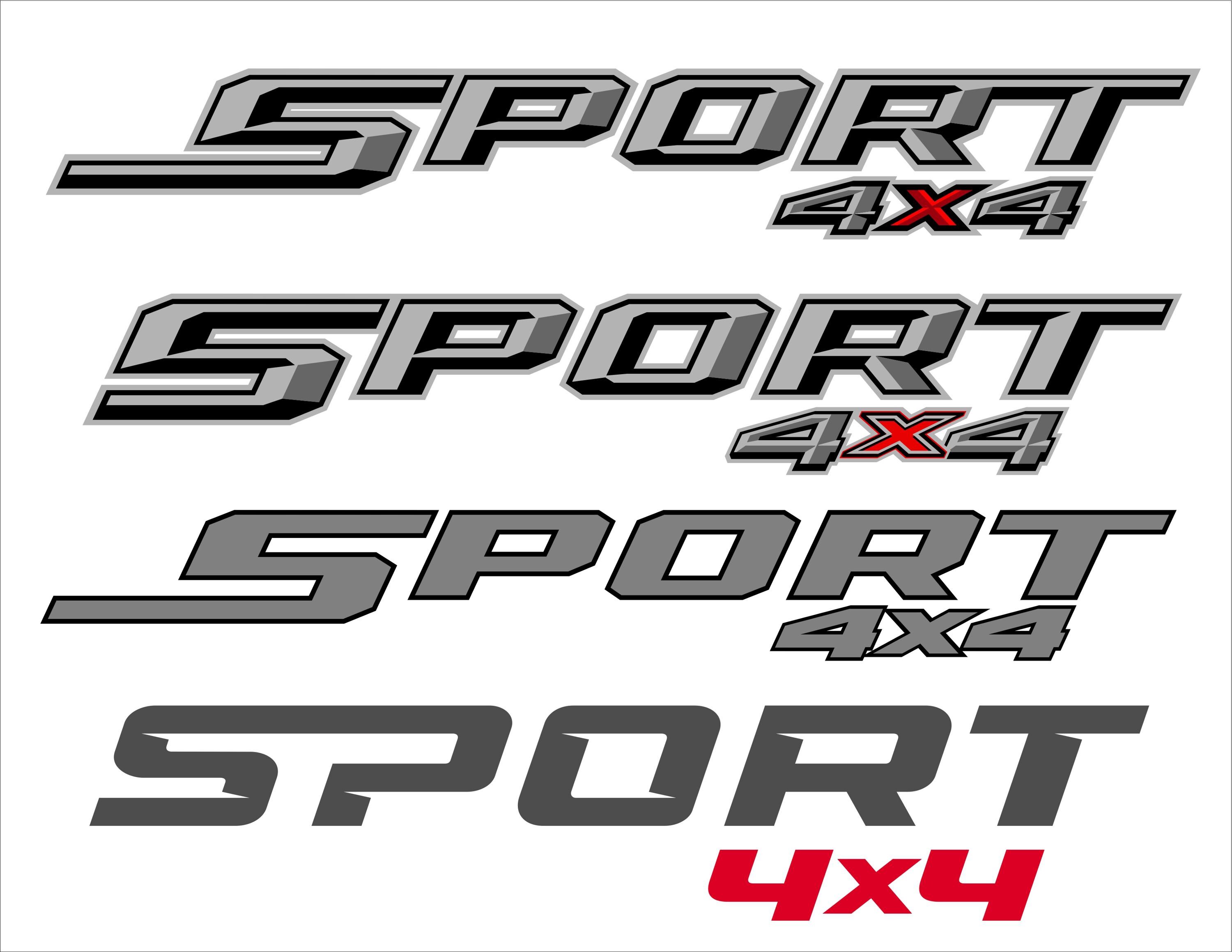 Ford Truck off Road Stx, Xlt, Sport, Awd, Fwd Bedside Badges Stickers ...