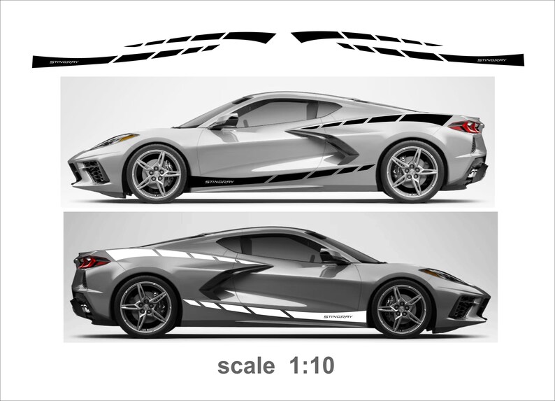 Chevrolet Corvette Stingray C8 Side Body, Door Sport Racing Stripe ...
