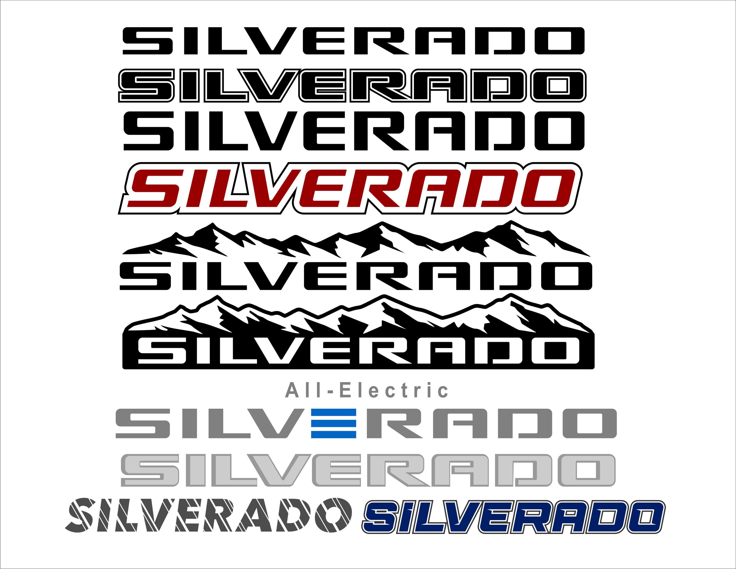 Chevy Truck Pick up Silverado Colorado Decals SVG Bundle. Chevrolet ...