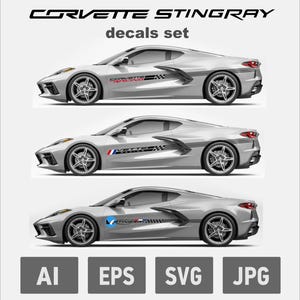 Chevrolet Corvette Stingray C8 Side Body, Door Sport Racing Stripe ...