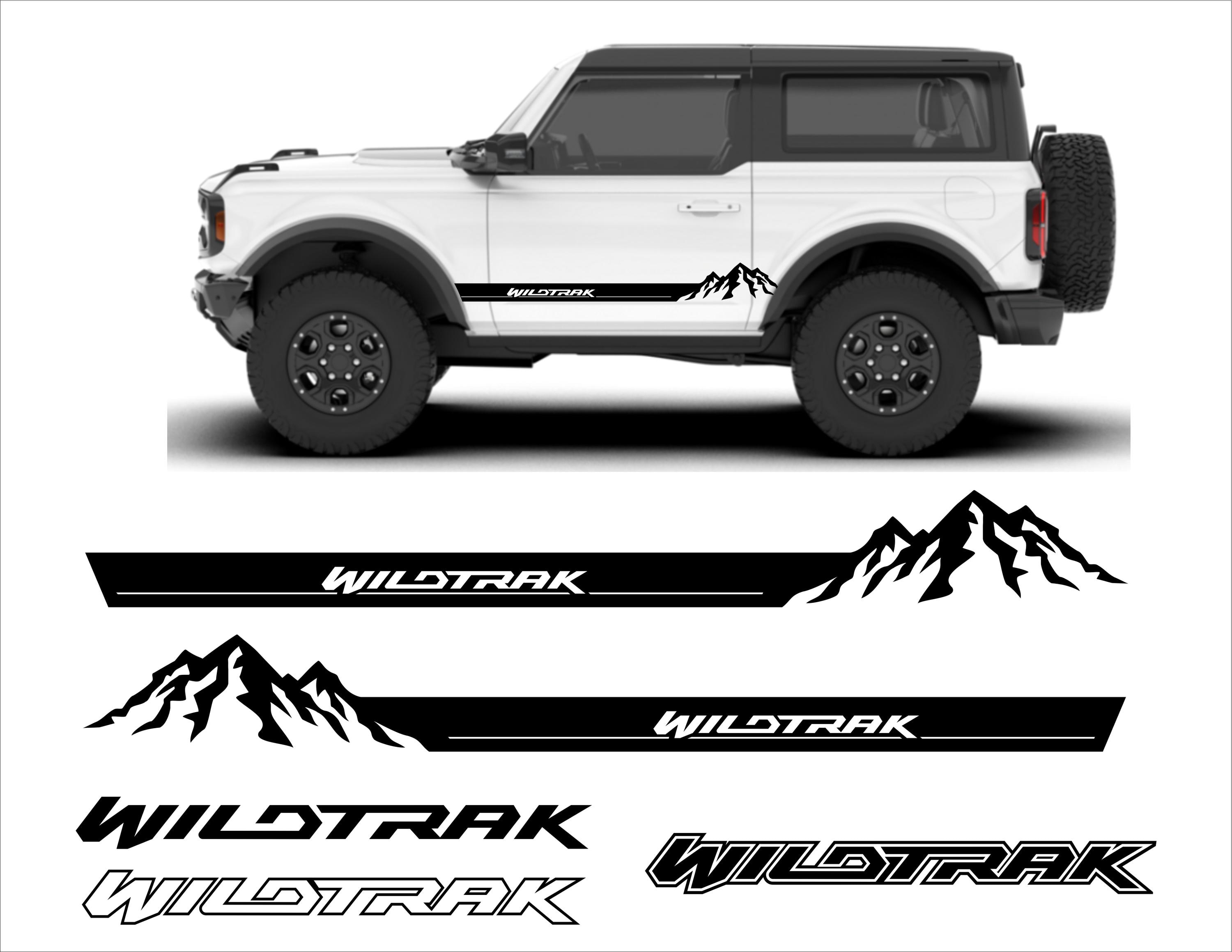 Ford Bronco Body Side Door Stripe Decals SVG Bundle. Wildtrak, Outer ...