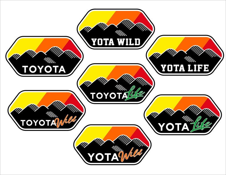Toyota Life Wild Car Stickers Lables SVG Bundle. Overland off Road ...