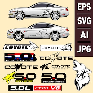 Ford Mustang 2020 SVG Bundle. Classic American Sport Muscle Car. Coyote ...
