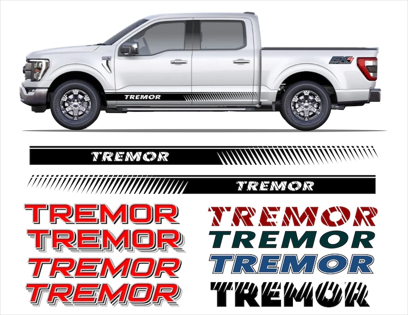 Truck Pick up Ford F-150 Tremor Stripes Decals Design SVG Bundle. off ...