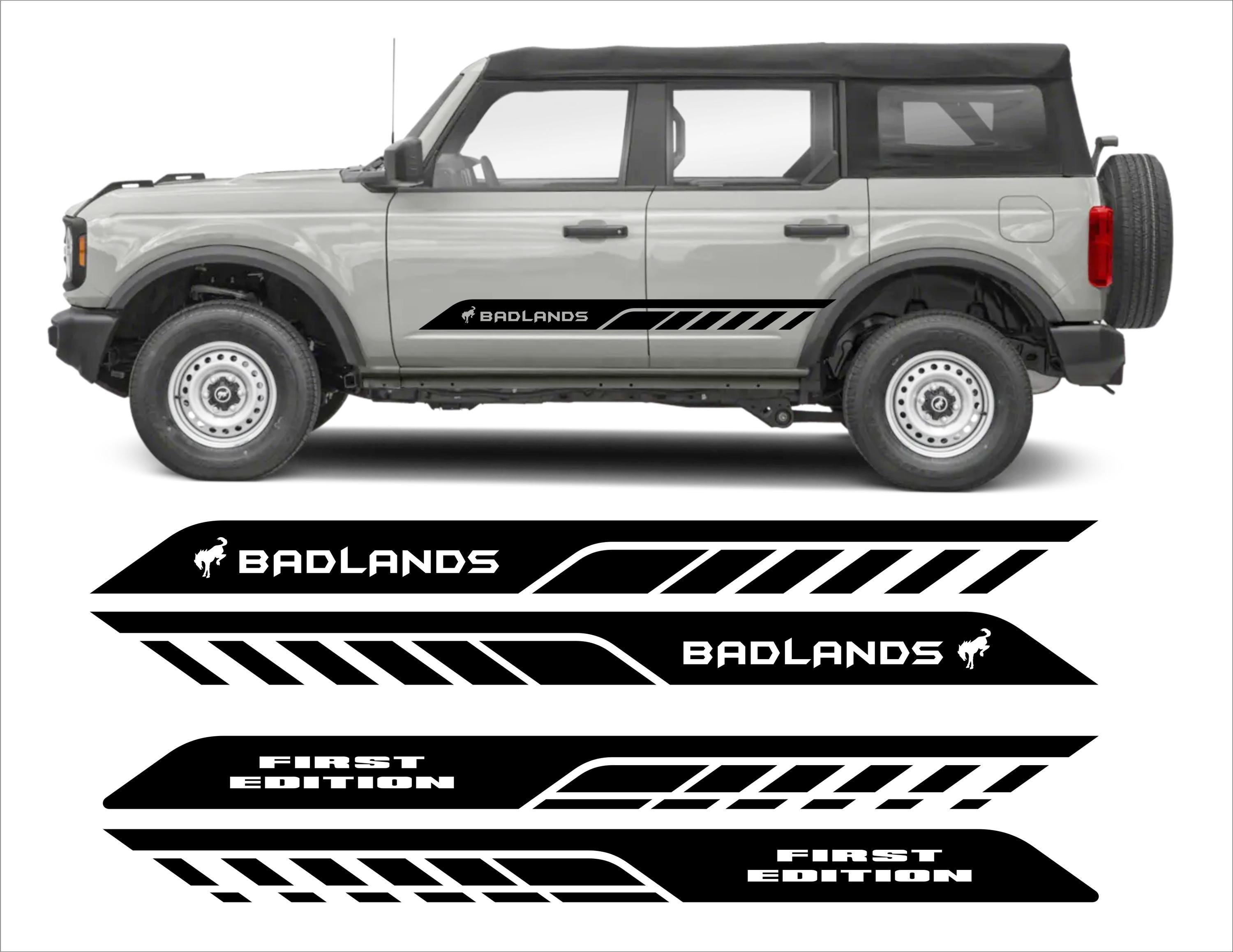 Ford Bronco Body Door Rocker Panel Stripe Decals SVG Bundle. Badlands ...