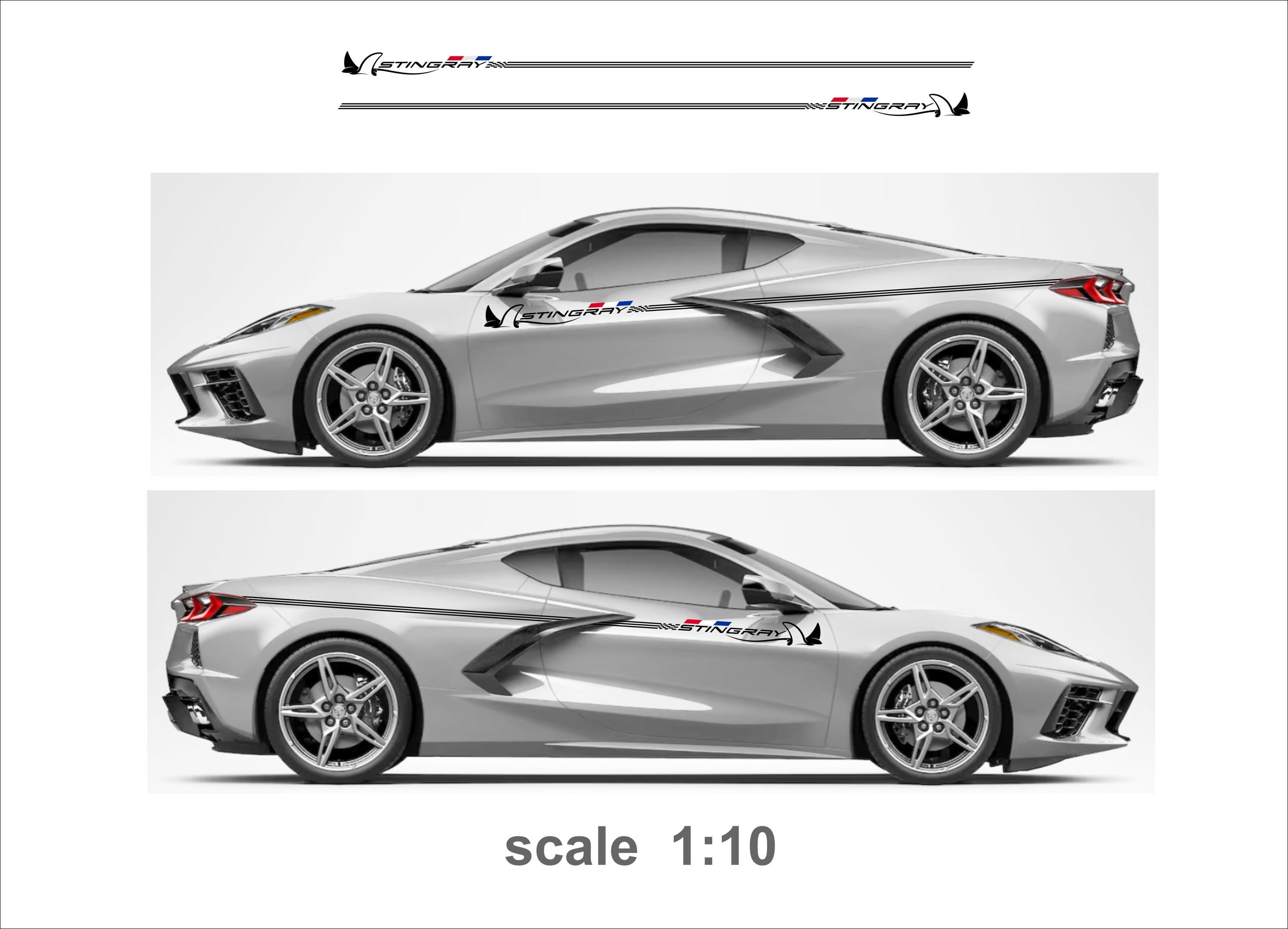 Chevrolet Corvette Stingray C8 Side Body, Door Sport Racing Stripe ...