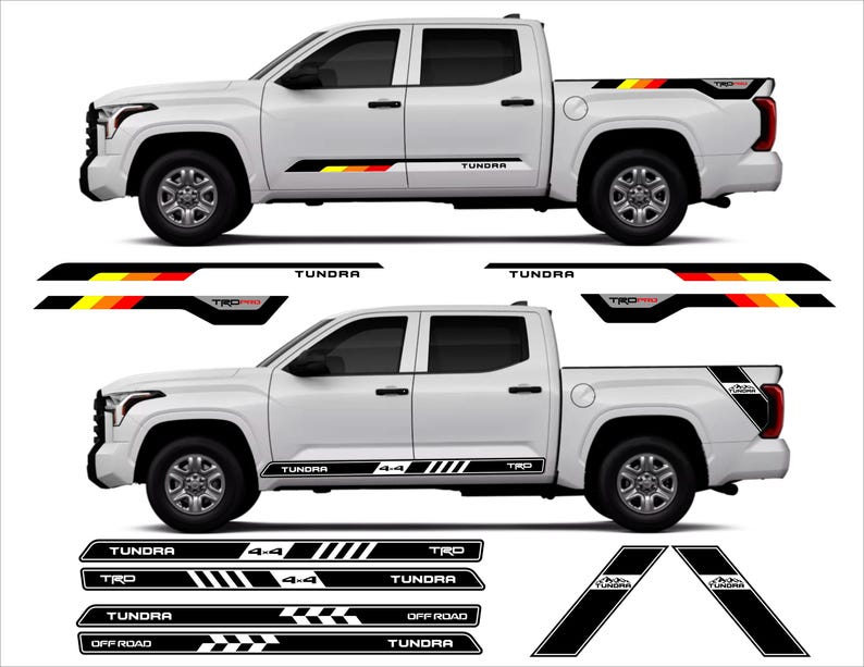 Toyota Tundra Truck Pickup off Road Stripe Decal SVG Bundle. Platinum ...