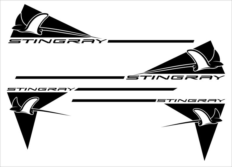 Chevrolet Corvette Stingray C8 Body Door Fender Craft Badges Stickers ...